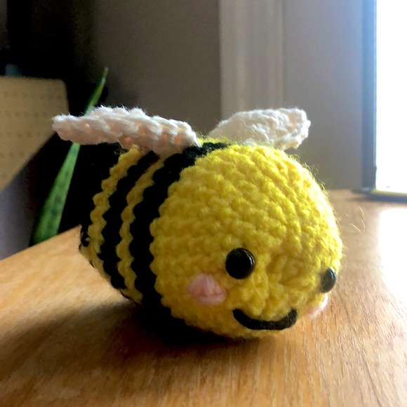Handmade | Toys | Handmade Bumble Bee Crochet Stuffed Toy | Poshmark